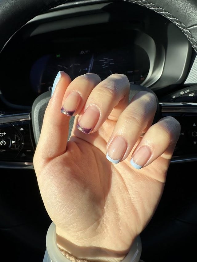 Super excited about my first attempt colorful French tips! – COSMESTIC ...