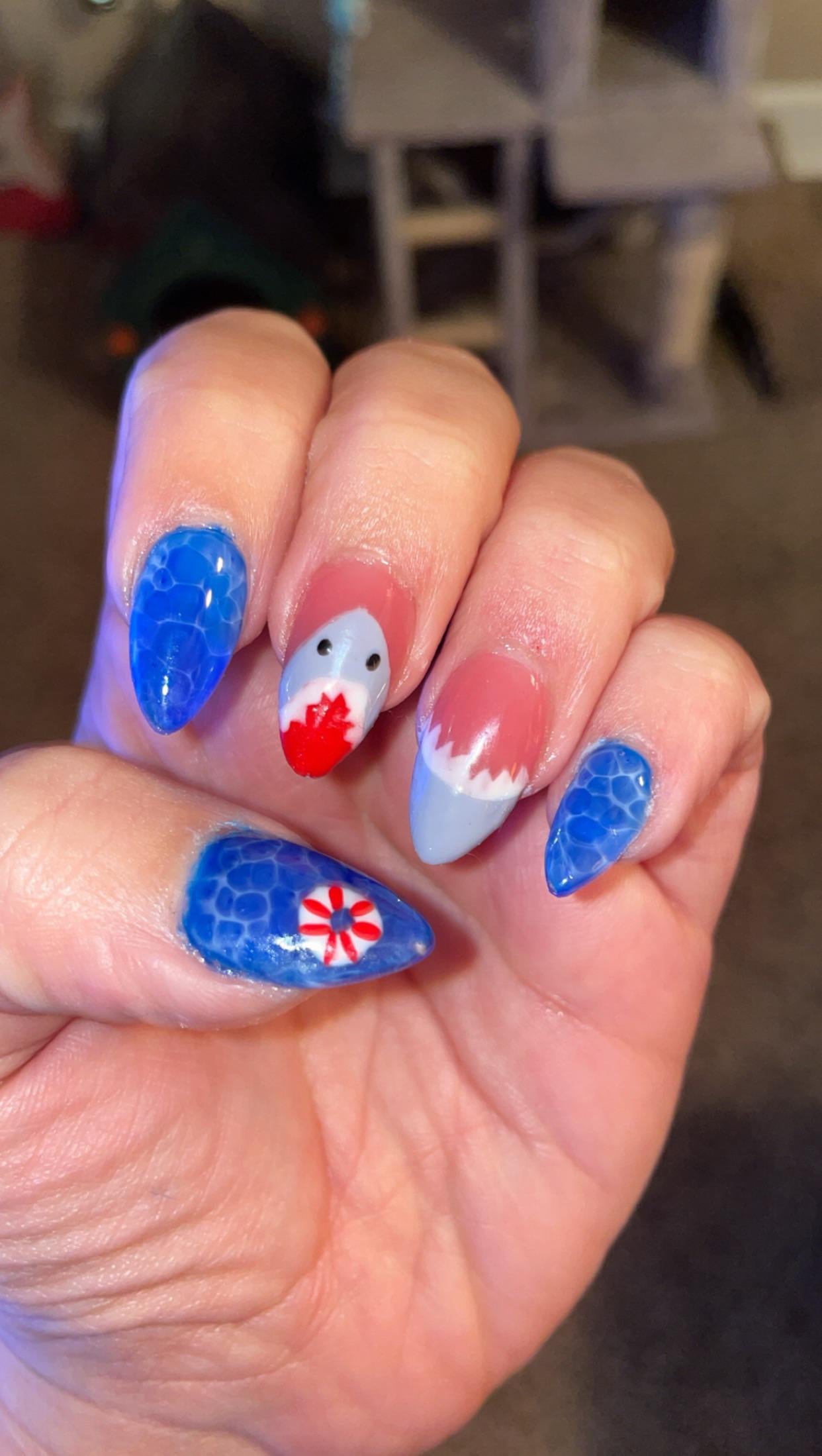 Shark Week Nails – COSMESTIC.COM ~ Beauty, Makup, and Cosmetics