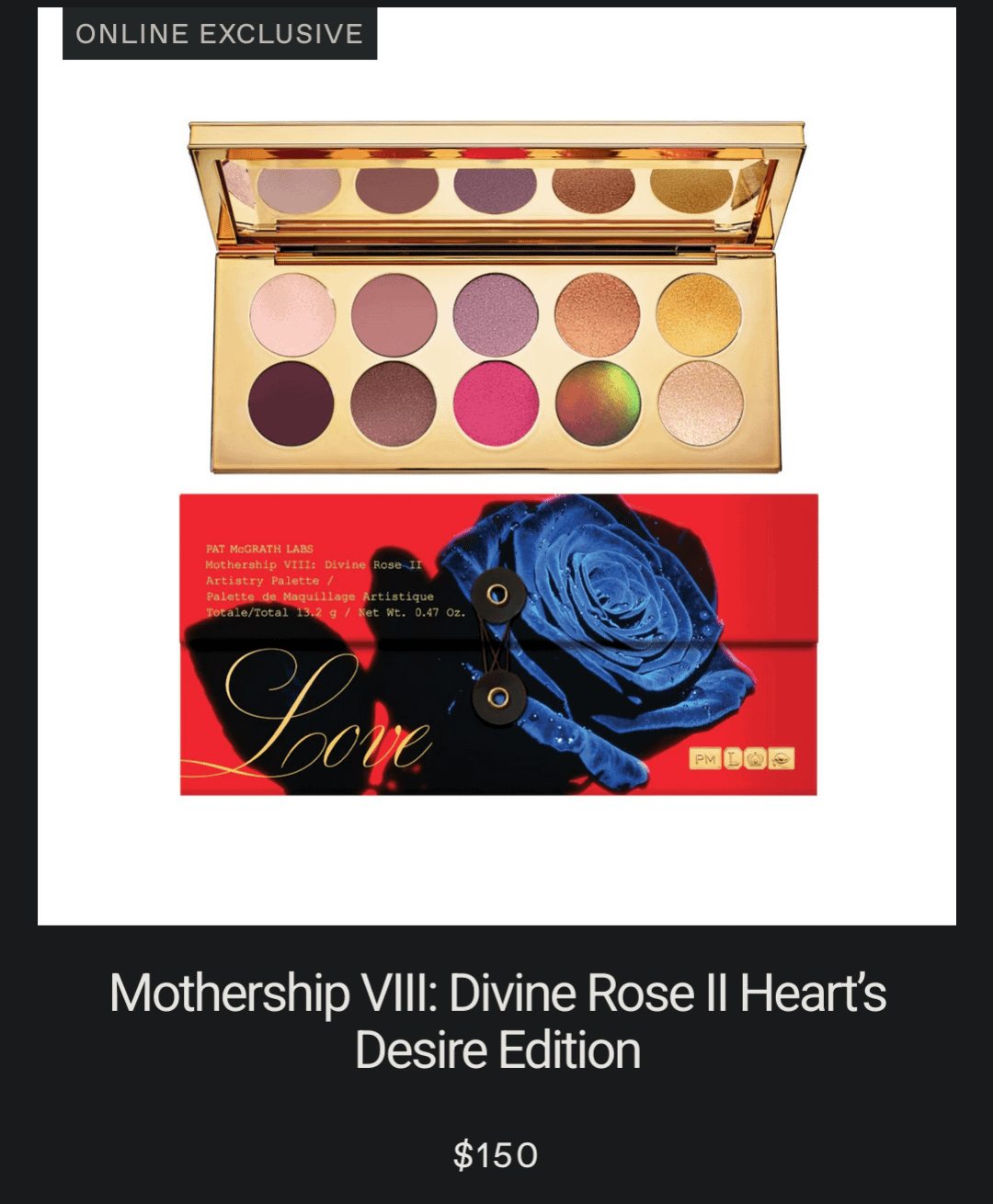 Pat McGrath released a repackaged Mothership Divine Rose 2 for ...