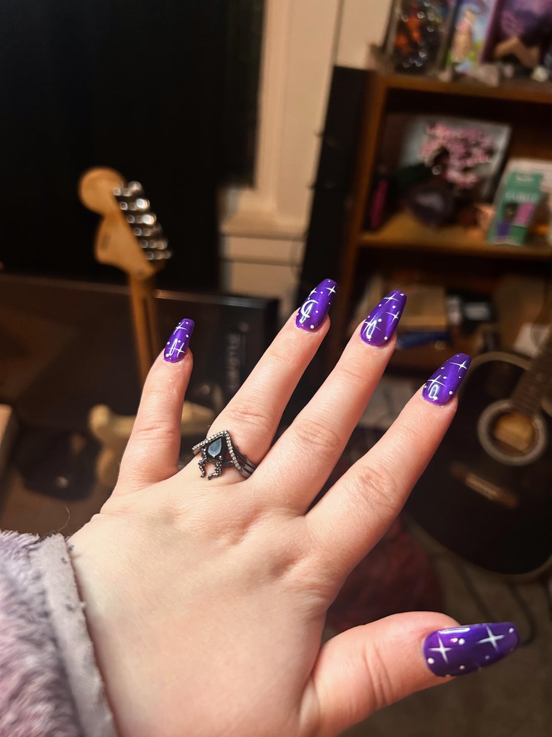 Got my nails done today, it’s been years since I have! The purple is ...