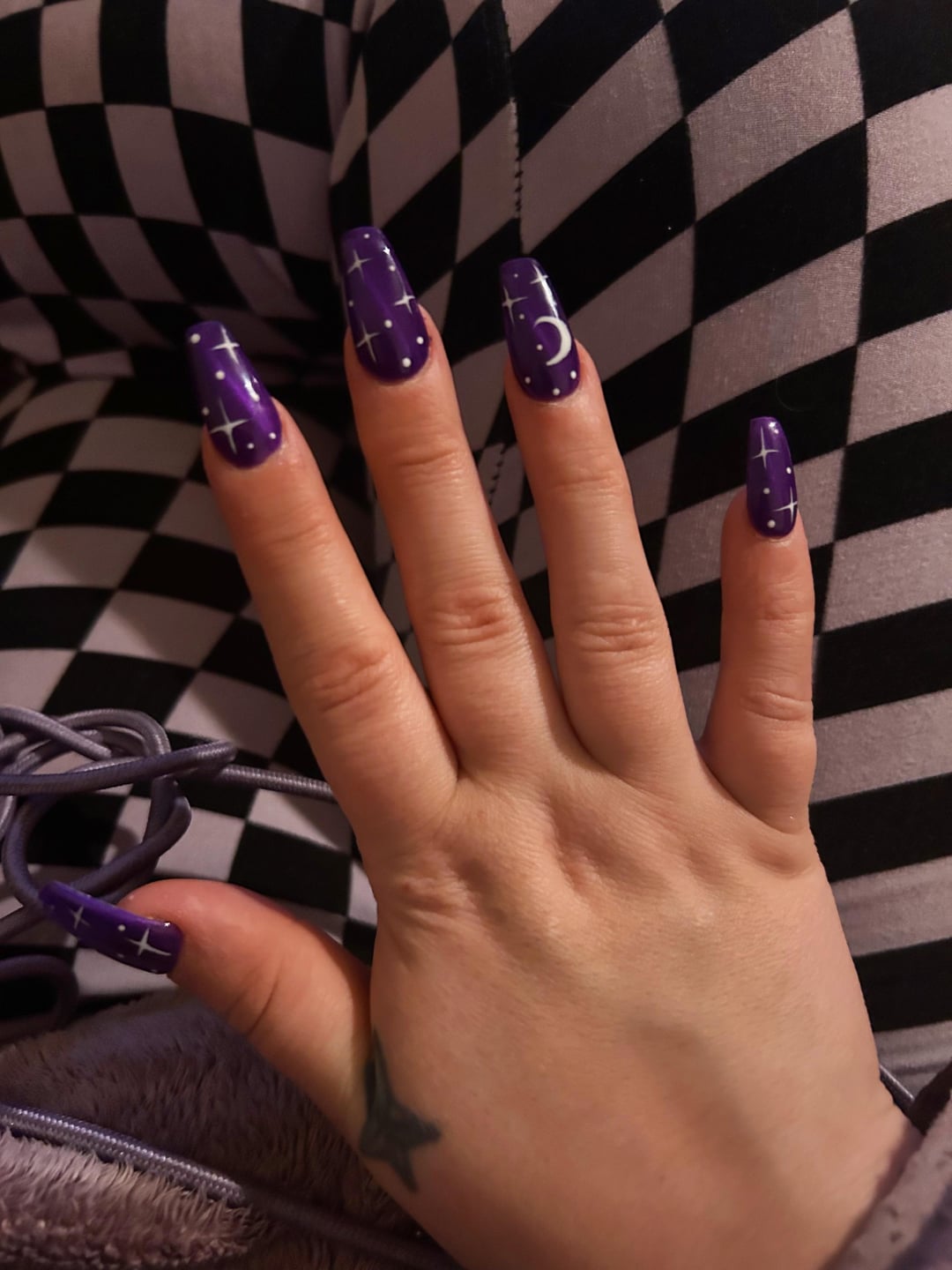 Got my nails done today, it’s been years since I have! The purple is ...