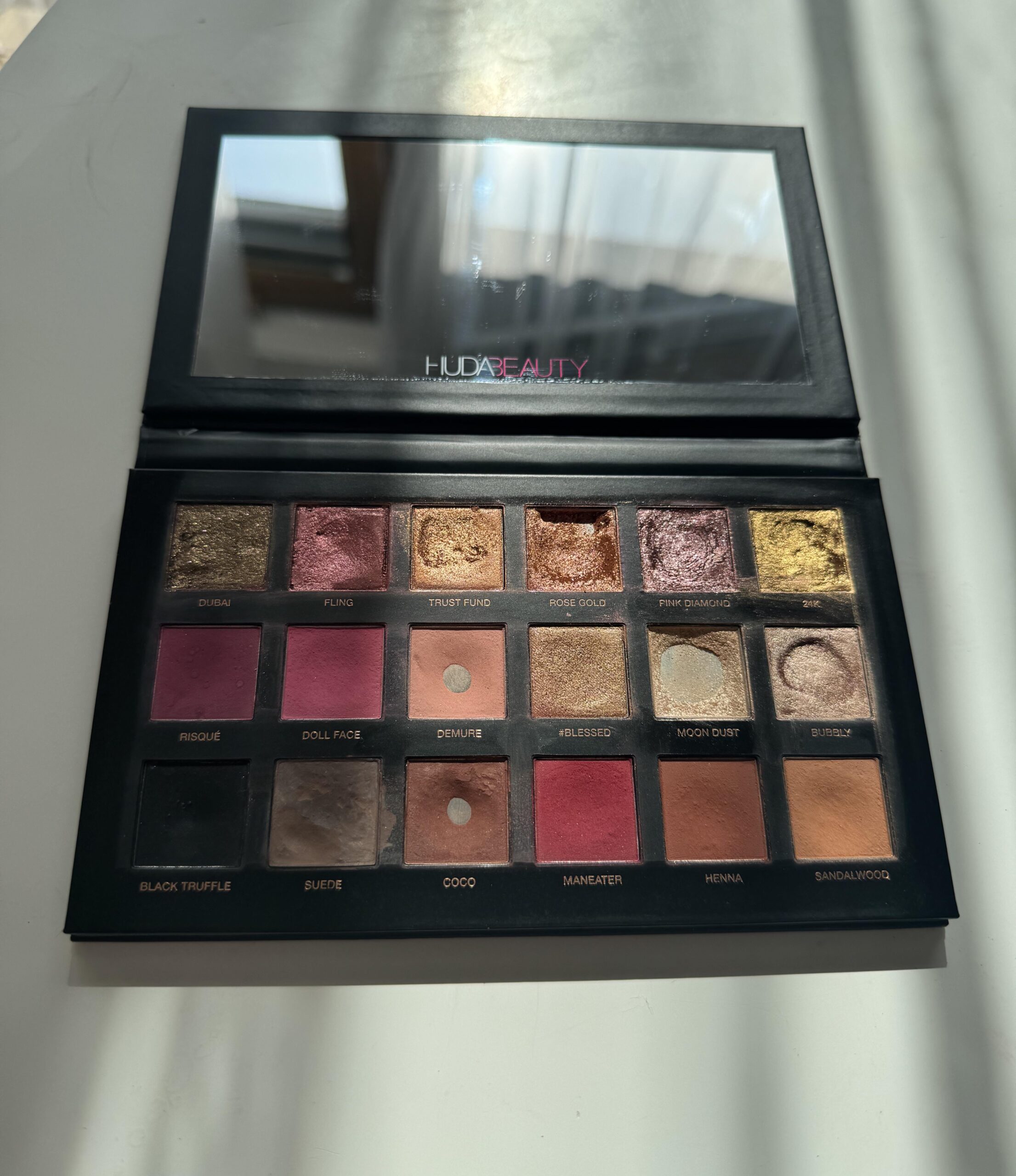 Status of the Huda Beauty Remastered palette after over 5 years ...