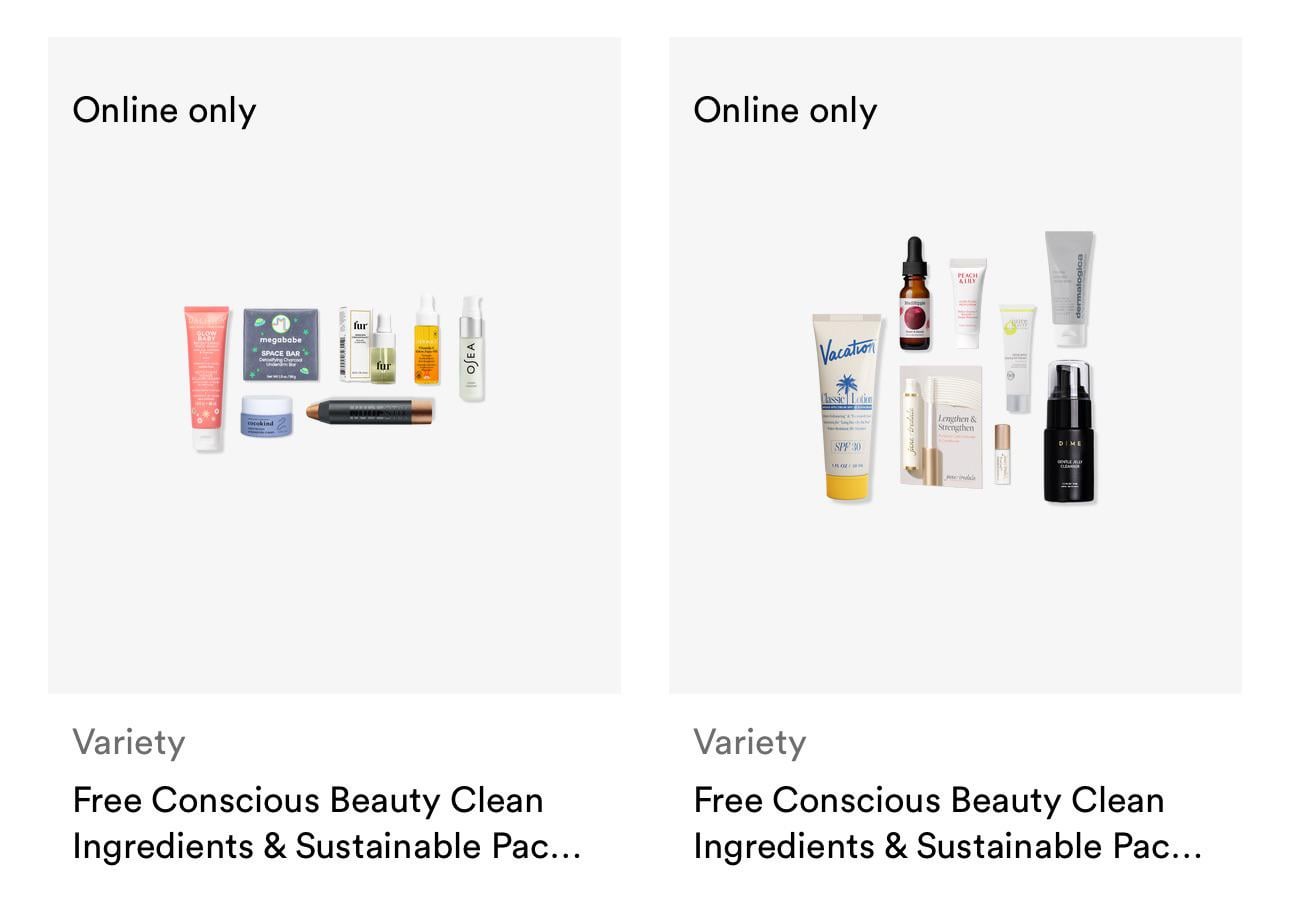 Ulta: free “Conscious Beauty Clean Ingredients & Sustainable Packaging ...