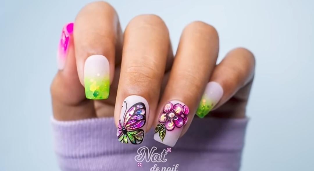 Got Nails done at the Salon, design based on Nat de Nail’s art on ...