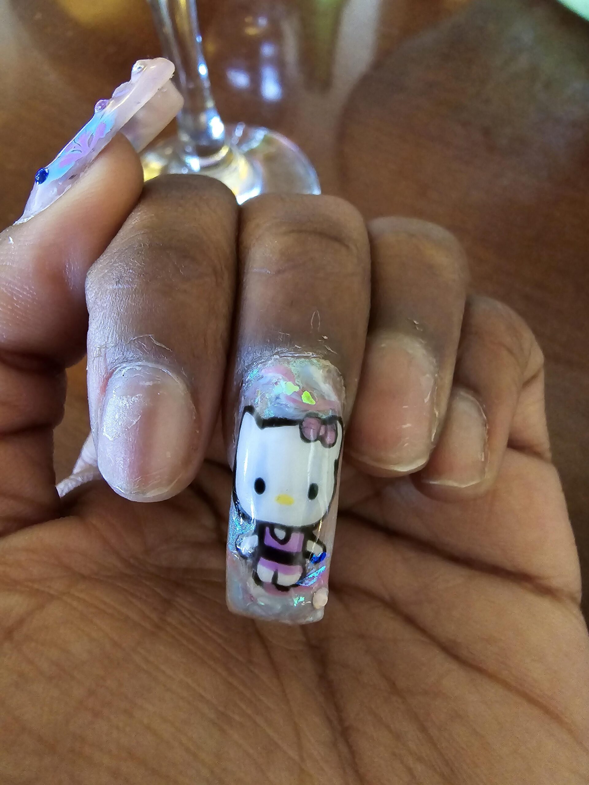 First Time painting a character I wanted it to be a Clown Hello Kitty ...