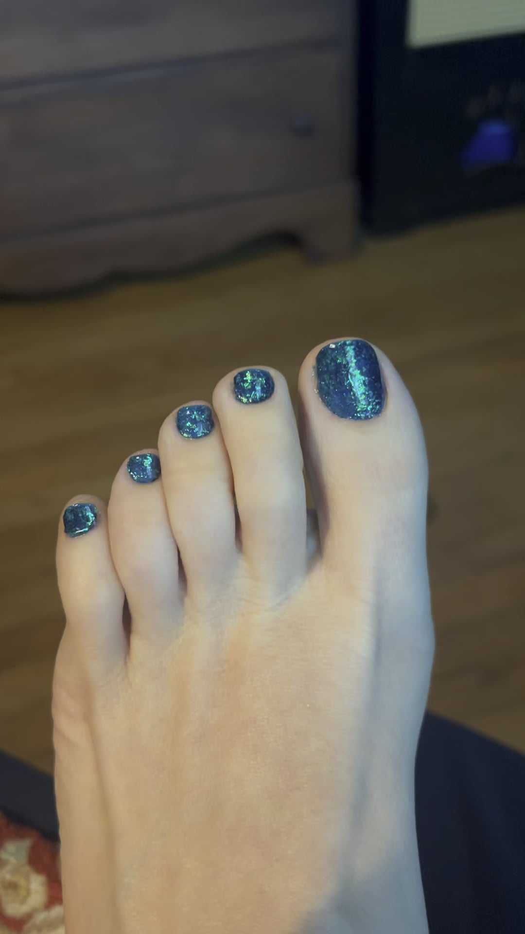 Pedicure using Mooncat in maelstrom. Cleaned up the edges once the polish dried up. – COSMESTIC ...