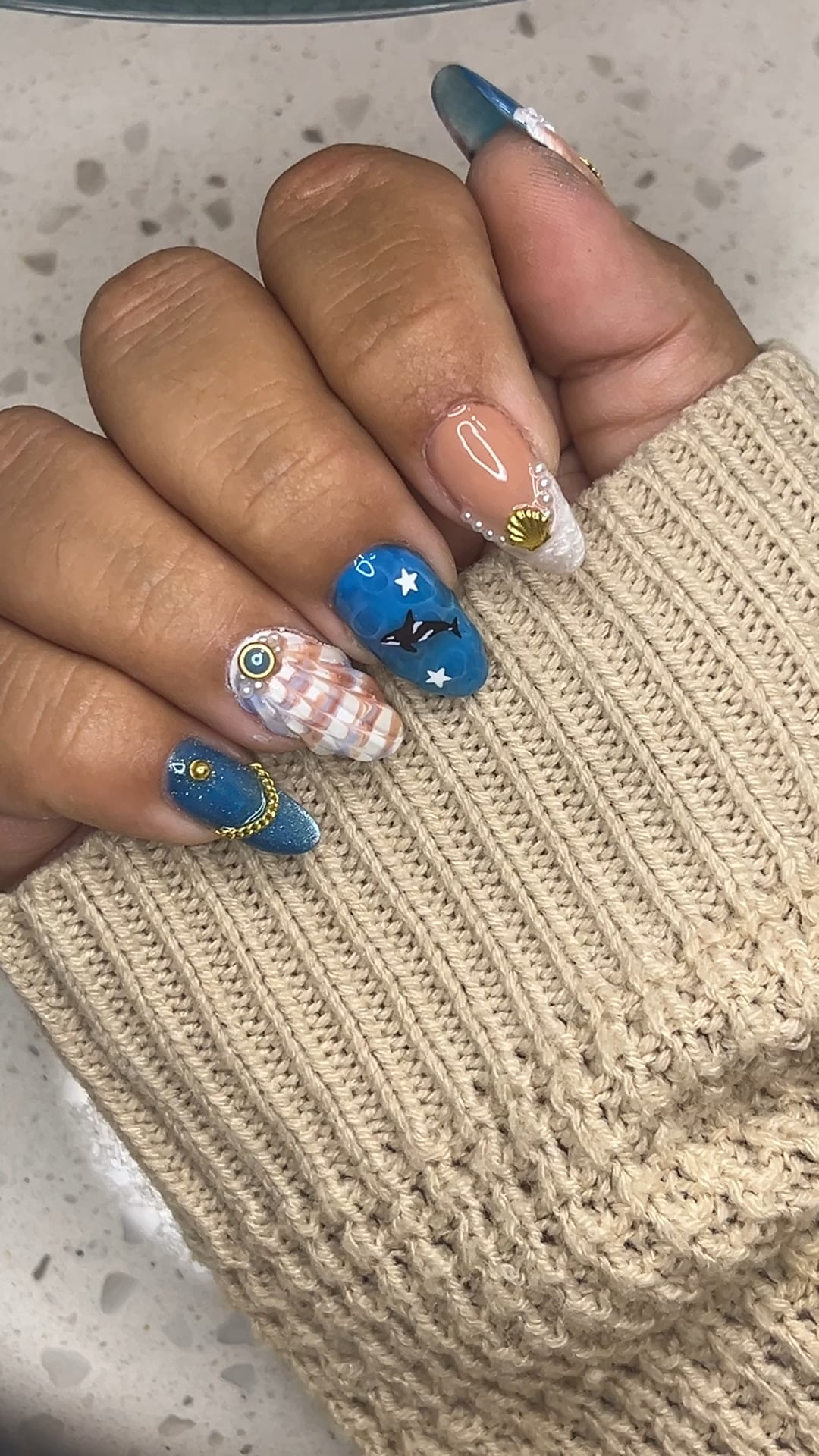 Ty everyone for feedback here is the final design on my nails ...