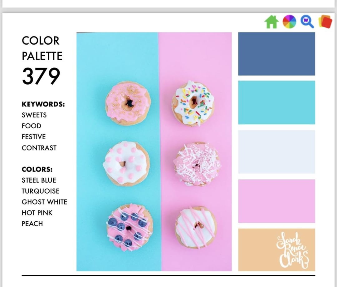 I used a color palette from Sarah Renae Clark’s Color Catalog to choose ...