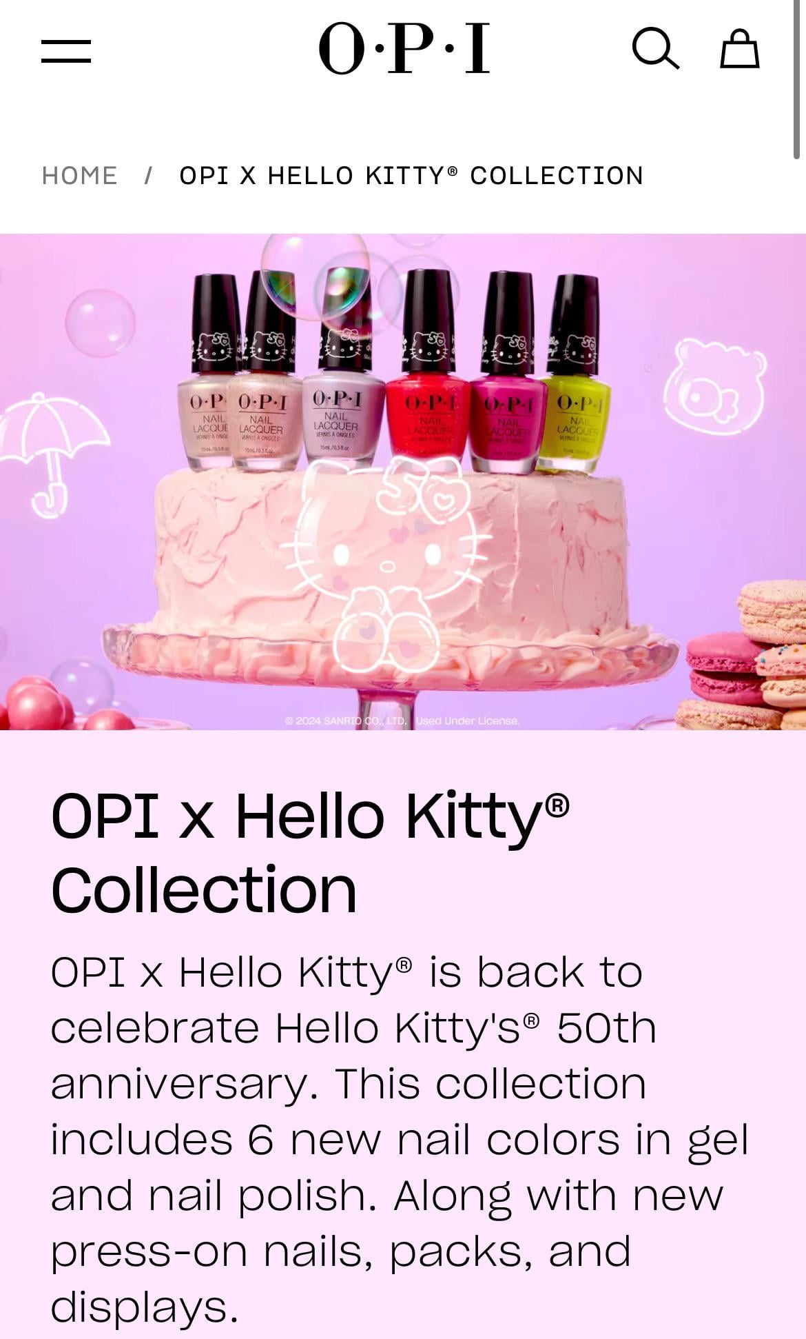 New Release OPI Hello Kitty press on nails, 6 new shades of polish and ...