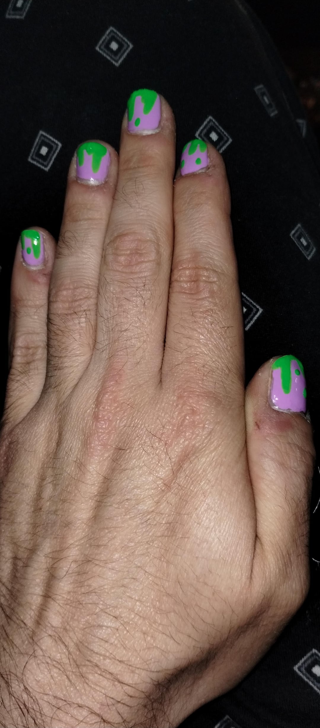 New to nail art and my experiment turned into me creating slime nails ...