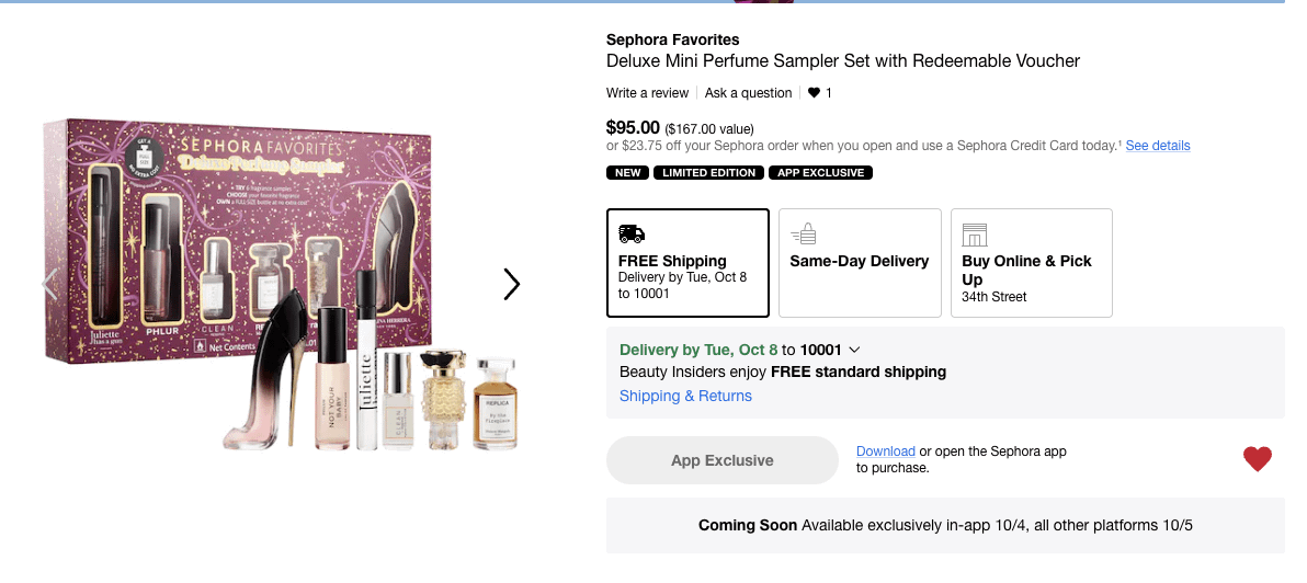 New Sephora Favorites Deluxe Mini Perfume Sampler ($95 for 6 minis ...