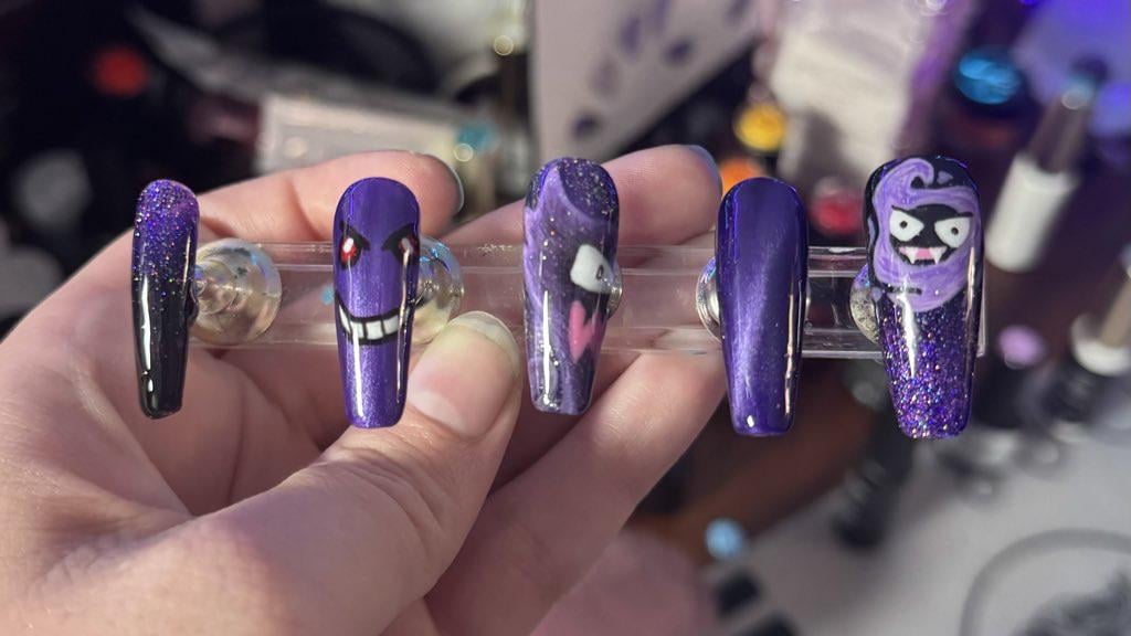 Ghastly, Haunter & Gengar Nail Set for Halloween – COSMESTIC.COM ...