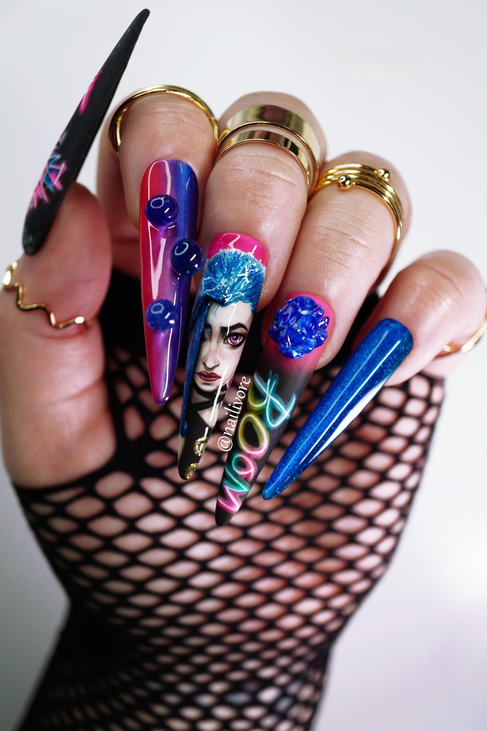 ARCANE / JINX Nail Art | Hand-painted by me | Let me know what you ...