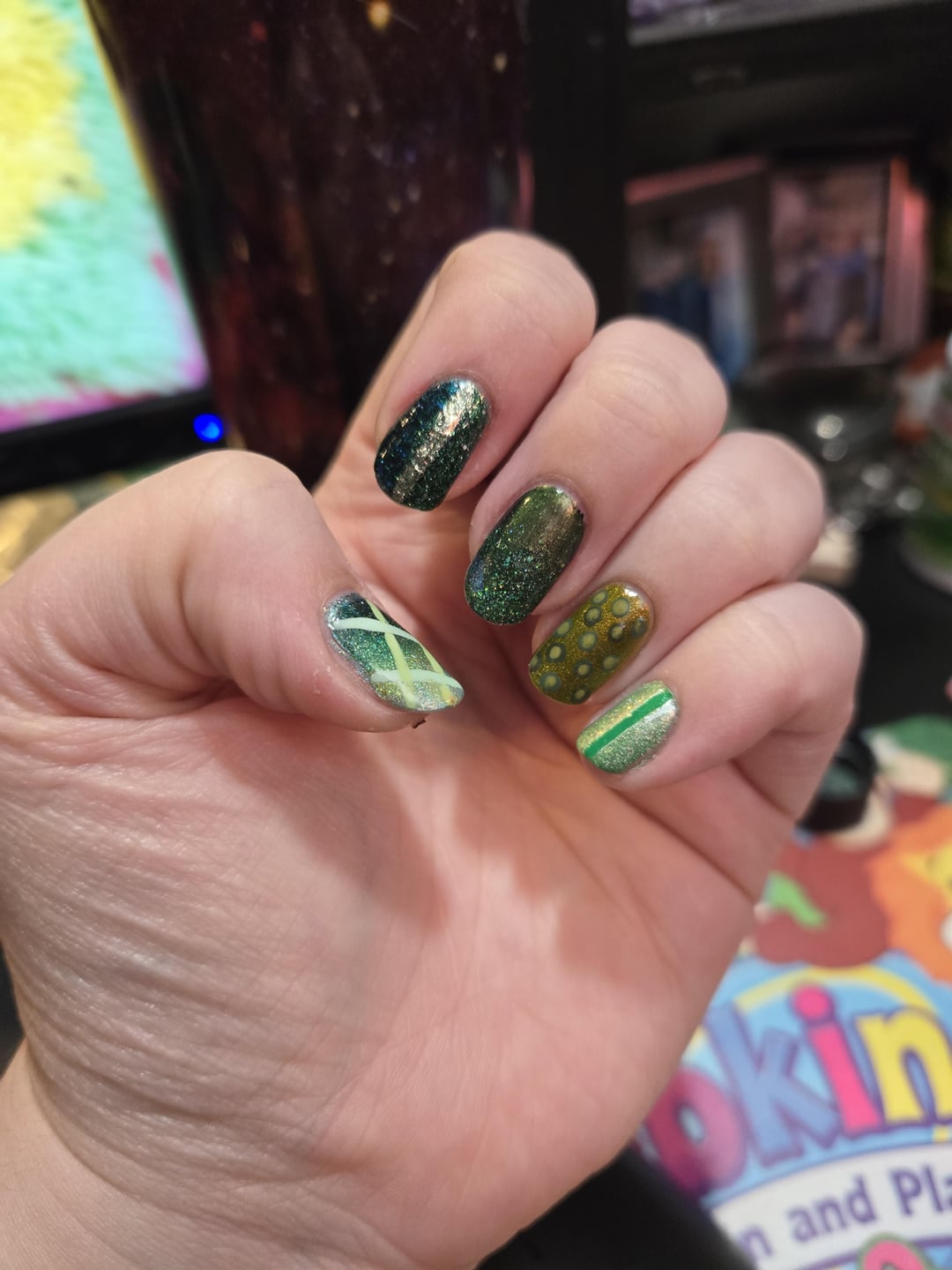 St. Patrick’s Day Mani – Every Single Green Polish I own – COSMESTIC ...
