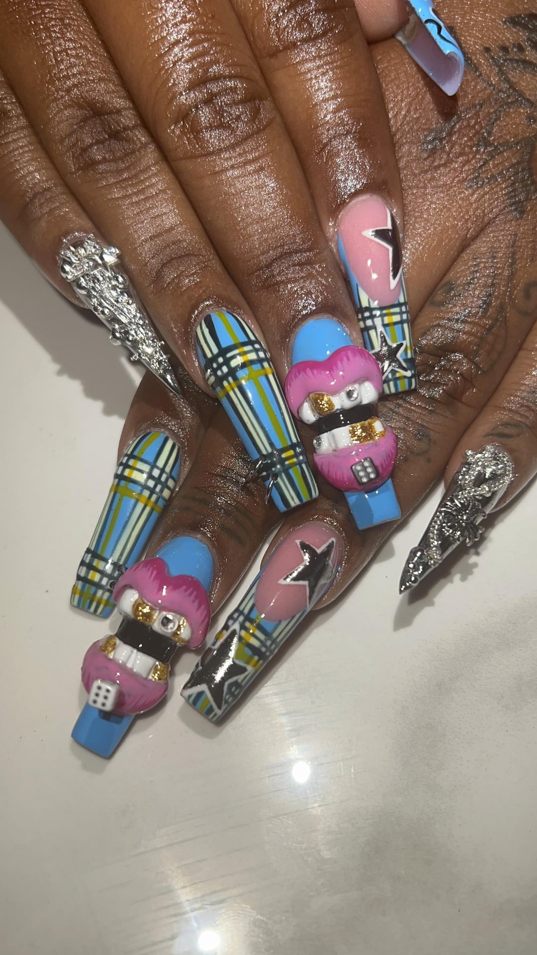 Frankie Stein from Monster High inspired nails - COSMESTIC.COM ~ Beauty ...