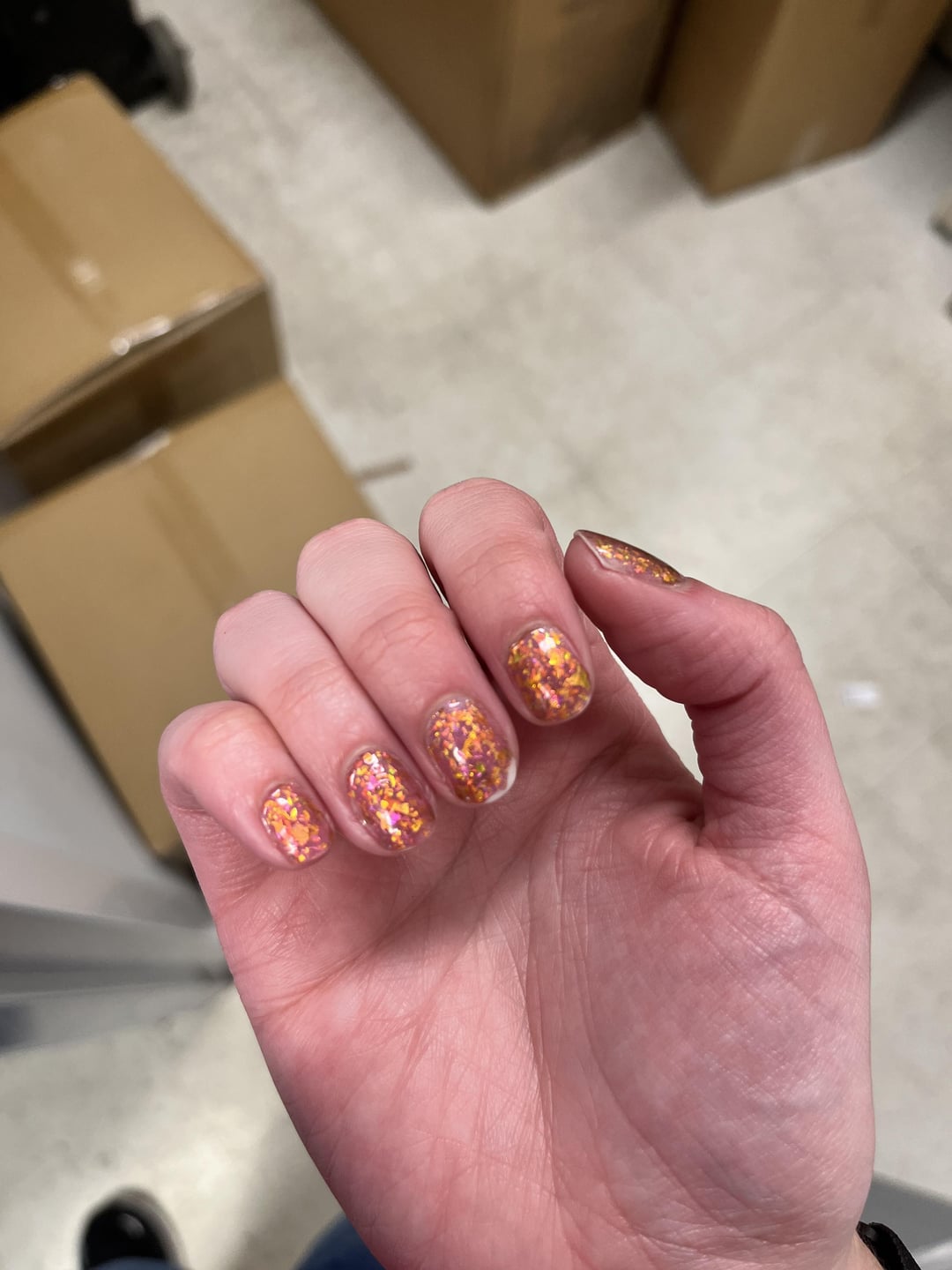 I think my sunscreen went through my top coat and made my nail polish ...