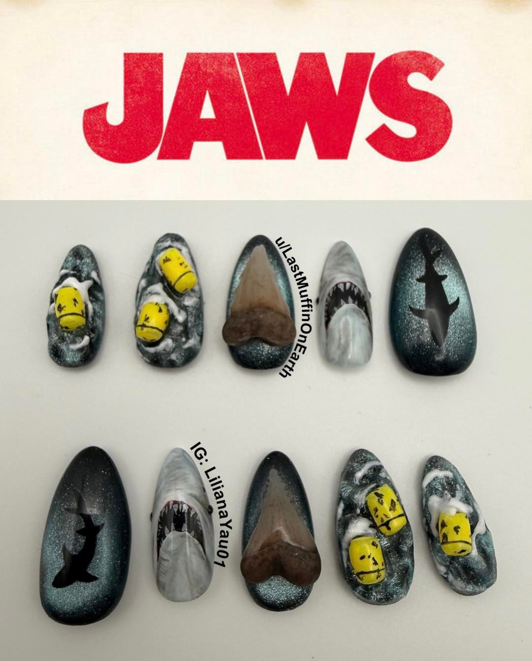 Jaws 50th anniversary nails for my mom – COSMESTIC.COM ~ Beauty, Makup ...