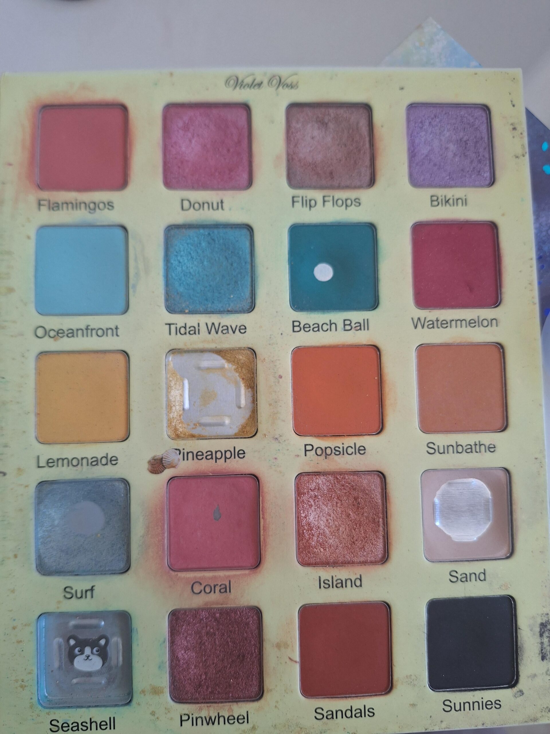 Hit pan on coral in violet voss flamingo palette, double use as blush ...